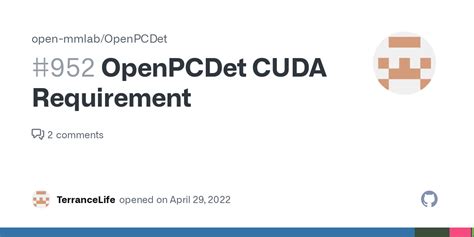 Openpcdet Cuda Requirement Issue Open Mmlab Openpcdet Github