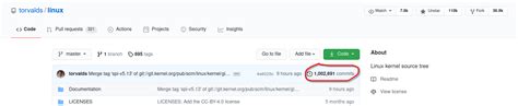 the linux kernel reached 1 million commits on github r linux