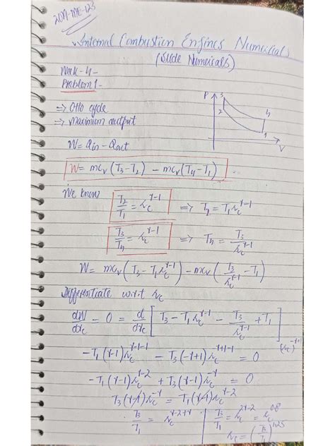 solution problem sheet 1 internal combustion engine dr asad naeem uet