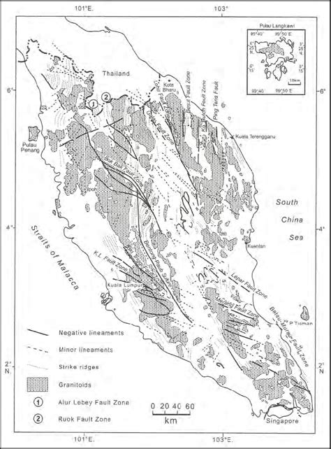 Interpretation Of Major Faults In Peninsular Malaysia Yin 1988