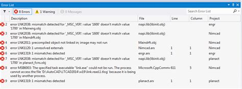 Visual Studio LNK Mismatch Detected For MSC VER Value Doesn T Match Value