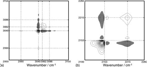 Synchronous 2d Ir Correlation Spectrum Of Dpb Over A Temperature