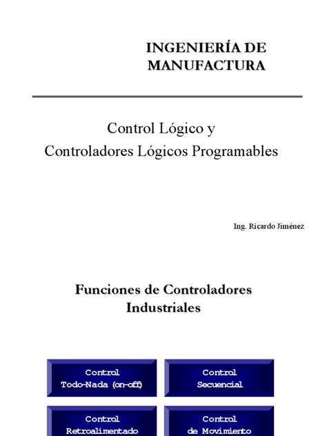 Control Logico Y Controladores Logicos P Pdf Controlador Lógico Programable Electricidad