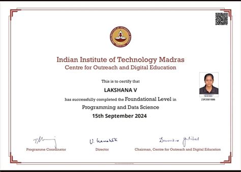 lakshana vijayabaskaran on linkedin datascience programming iitmadras lifelonglearning