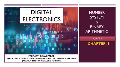 FYBSC IT Digital Electronics Unit I Chapter II Number System And Binary Arithmetic PPT