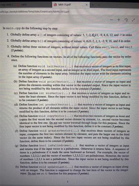 Solved Help With Lab9 Lab9 1 Pdf X Chegg Com