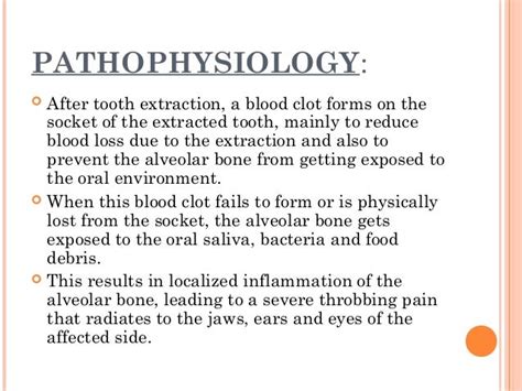 Dry Socket Alveolar Ostitis