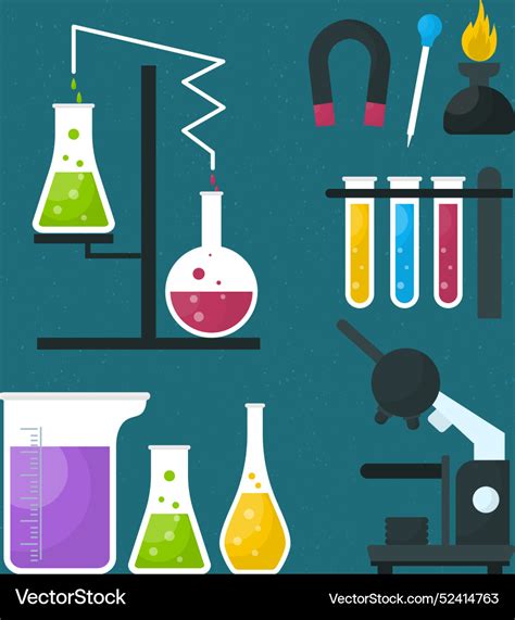 Science Lab Objects Royalty Free Vector Image Vectorstock