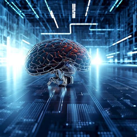 Premium AI Image Abstract Digital Illustration Of The Human Brain
