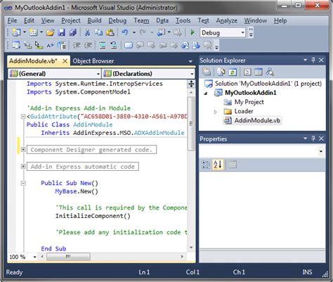 Writing Outlook Com Add In Plugin In C C Vbnet