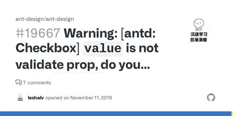 Warning Antd Checkbox Value Is Not Validate Prop Do You Mean Checked Issue