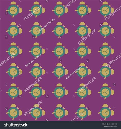 Vintage Analog Alarm Clock Pattern Design Stock Vector Royalty Free