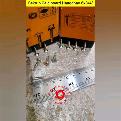 100 Pcs Sekrup Kuning Grc Kalsi 6x3 4 Skrup Calciboard 2cm Lazada Indonesia