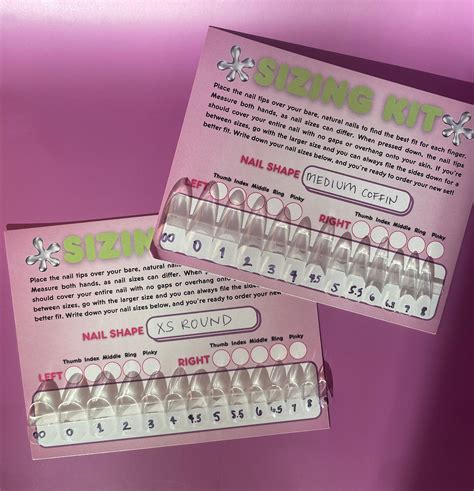 Sizing Kit Sizing Sample Kit For Press Ons Etsy