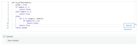 Python programa que verifique si un número es primo o no