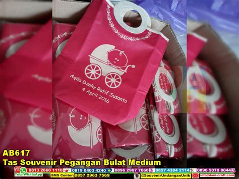 tas souvenir pegangan bulat medium souvenir pernikahan
