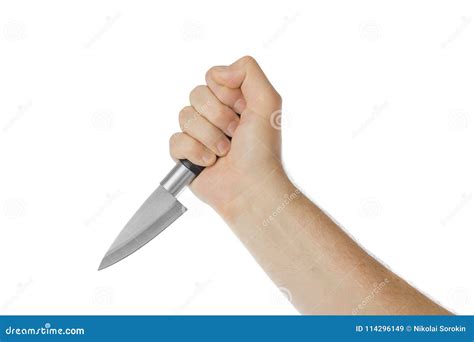 Mano Con El Cuchillo Imagen De Archivo Imagen De Intimide 114296149