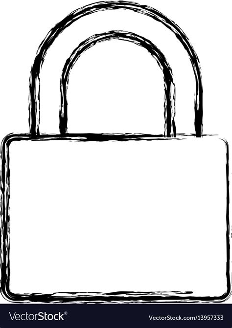 Padlock Security Object Royalty Free Vector Image