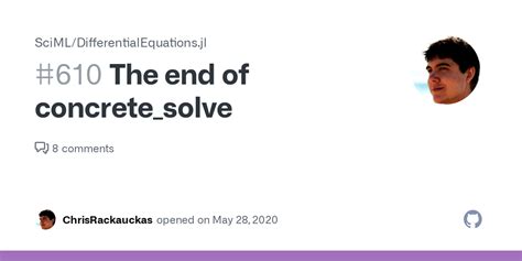 The End Of Concrete Solve Issue SciML DifferentialEquations Jl GitHub