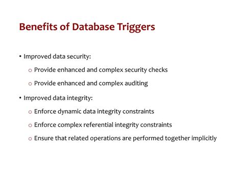 Creating Database Triggers Ppt Download
