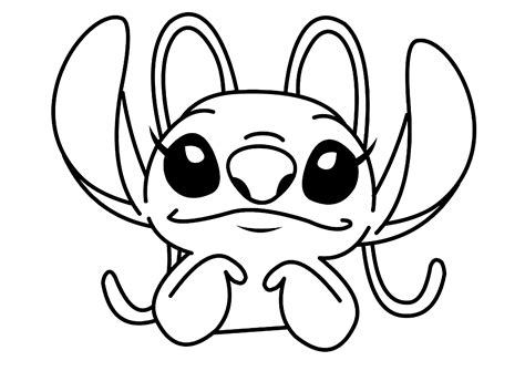Angel on his stomach - Lilo and Stitch Coloring Pages