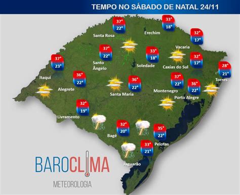 Previsão Do Tempo Para O Natal Em Todo O Rs