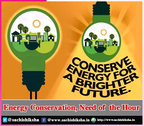Energy Conservation Need Of The Hour Sachi Shiksha The Famous