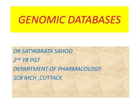 Genomic Databases Pptx