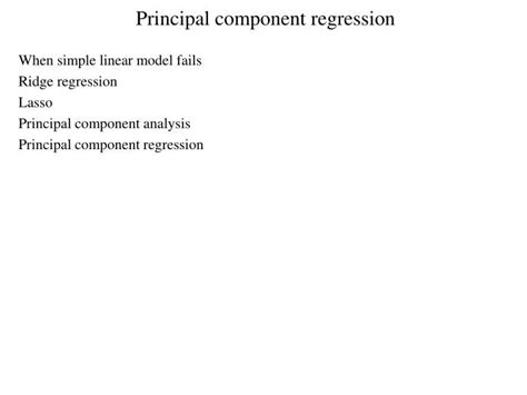 Ppt Principal Component Regression Powerpoint Presentation Free Download Id1299068