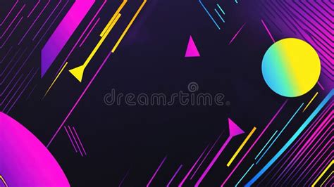 Colorful Abstract Background Featuring Geometric Shapes And Vibrant Lines In A Dynamic
