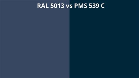 Ral 5013 Vs Pms 539 C Ral Colour Chart Uk
