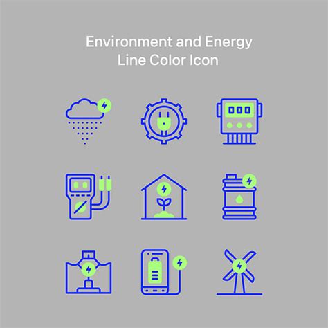 유토이미지 친환경에너지라인 벡터 아이콘