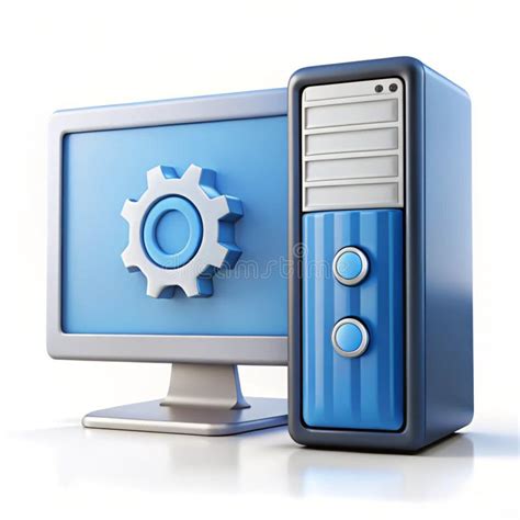 Computer Configuration 3d Icon Stock Illustration Illustration Of