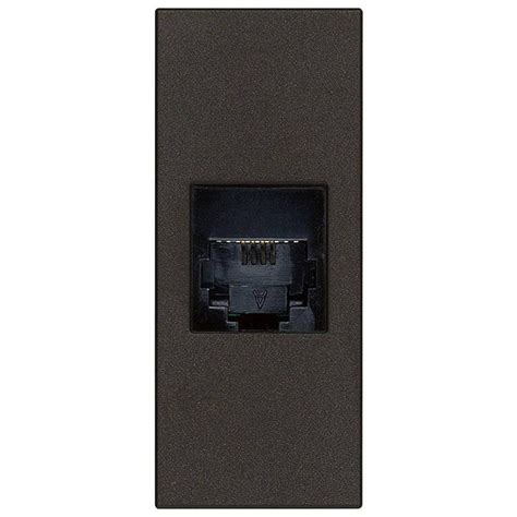 Vimar Linea Telephone Socket 64 1 Module Black Rj11 30320g
