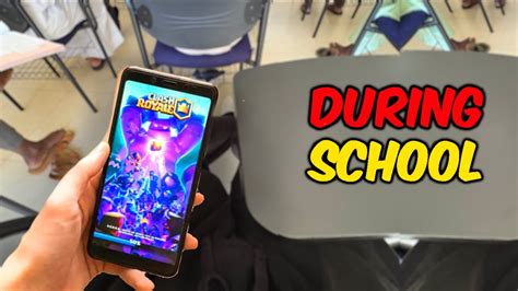 Playing Clash Royale During Class Youtube