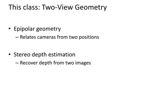 Ppt Epipolar Geometry And Stereo Vision Powerpoint Presentation Free Download Id3104312