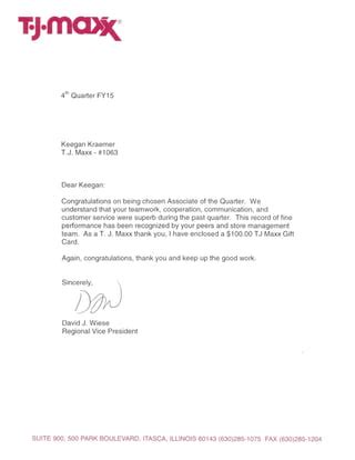 Tjmaxx Recognition Pdf