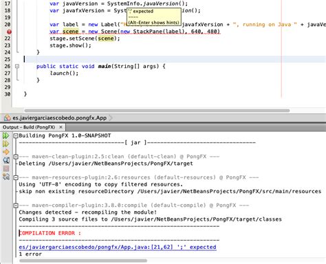 Programación Java desarrollando el juego Pong con JavaFX Parte I