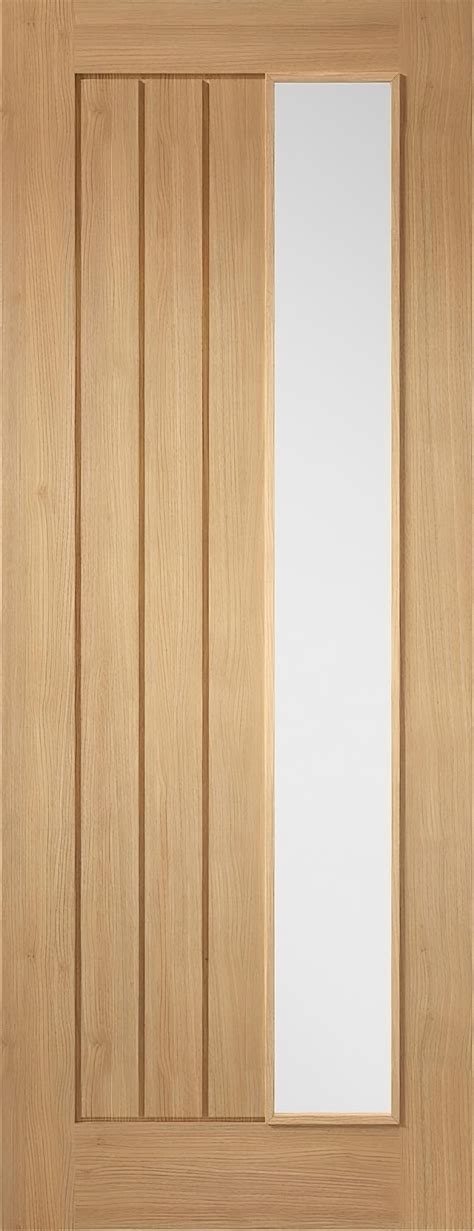 Mexicano Oak Obscure Offset Glazed Door Fully Finished Emerald Doors