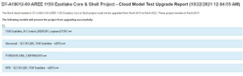 Revit Cloud Model Upgrade Fails After Test Upgrade Is Successful On Bim 360