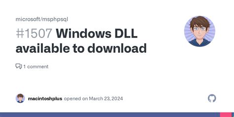 windows dll available to download · issue 1507 · microsoft msphpsql