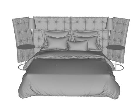 Gray Bed Design Sketchup Thousands Of Free Autocad Drawings