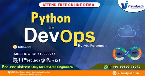 visualpath we are conducting a free online demo class on python
