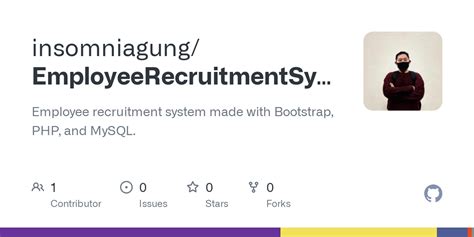 GitHub Insomniagung EmployeeRecruitmentSystems V Employee Recruitment System Made With