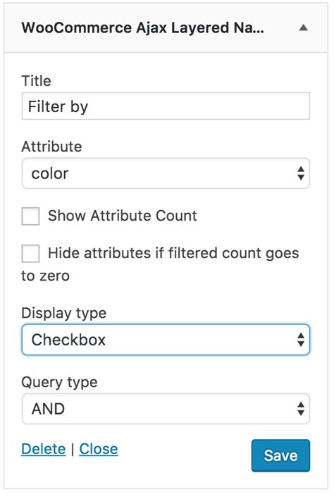 Ajax Enabled Enhanced Layered Navigation Documentation Woocommerce