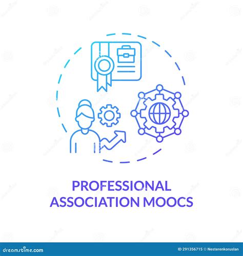 2d Icon Professional Association Moocs Concept Stock Vector Illustration Of Association