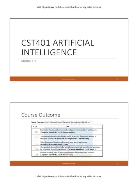 cst401 ai module 2 syllabus video lectures pdf computer science