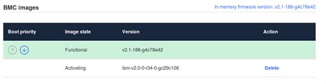Gui After Activating An Image The Firmware Page Should Display The