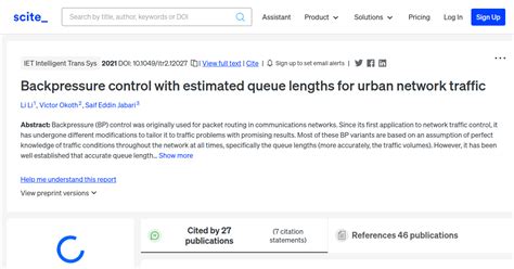 Backpressure Control With Estimated Queue Lengths For Urban Network Traffic