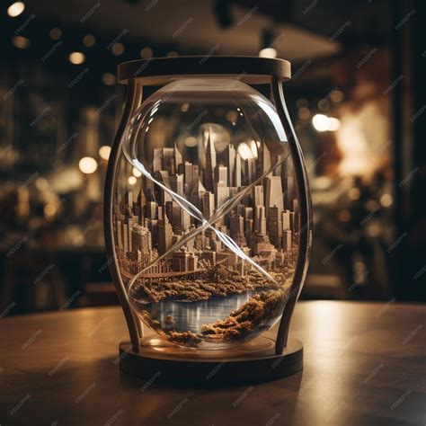 Premium Ai Image A City In A Giant Hourglass